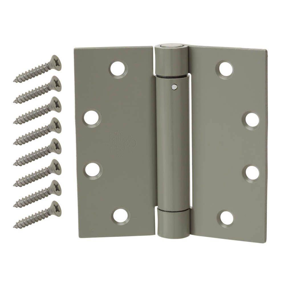 Everbilt 4-1/2 in. Square Prime Coated Adjustable Spring Door Hinge ...