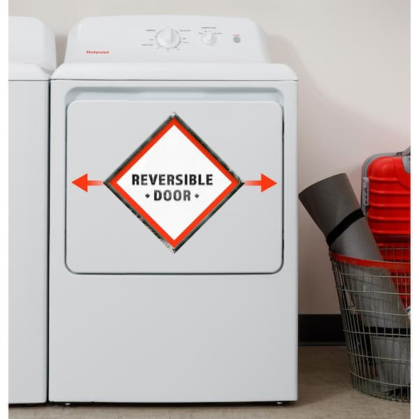Hotpoint 6.2 cu. ft. vented Electric Dryer in White with Auto Dry HTX26EASWWW