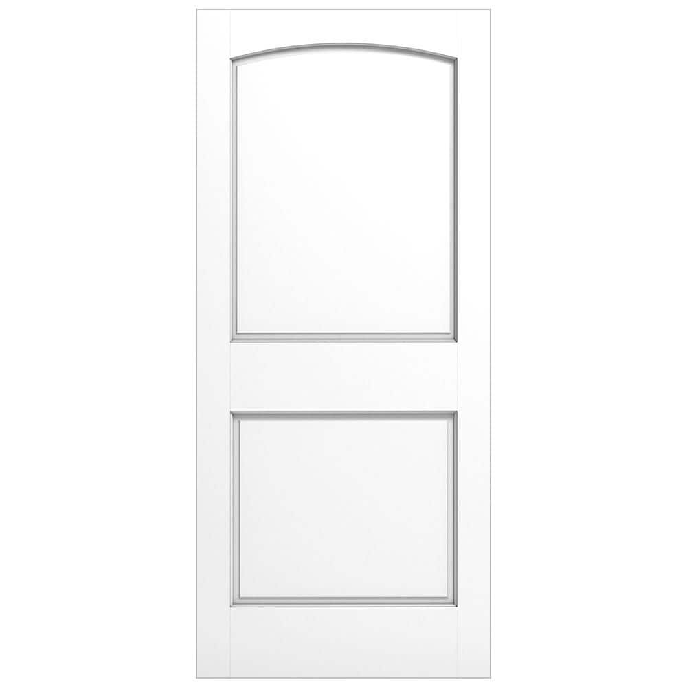 Alexandria Moulding 30 in. x 80 in. x 1-3/8 in. 2-Panel Raised Round ...