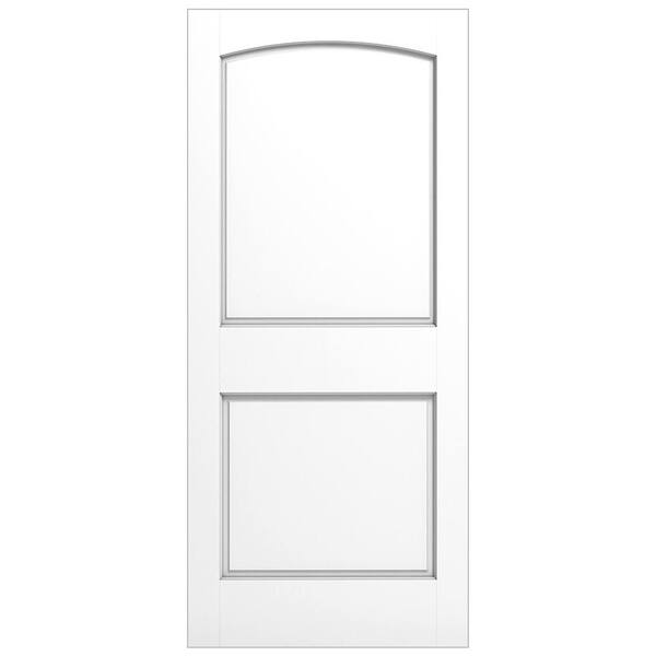 Alexandria Moulding 32 in x 80 in x 1-3/8 in. 2-Panel Raised Round Top ...