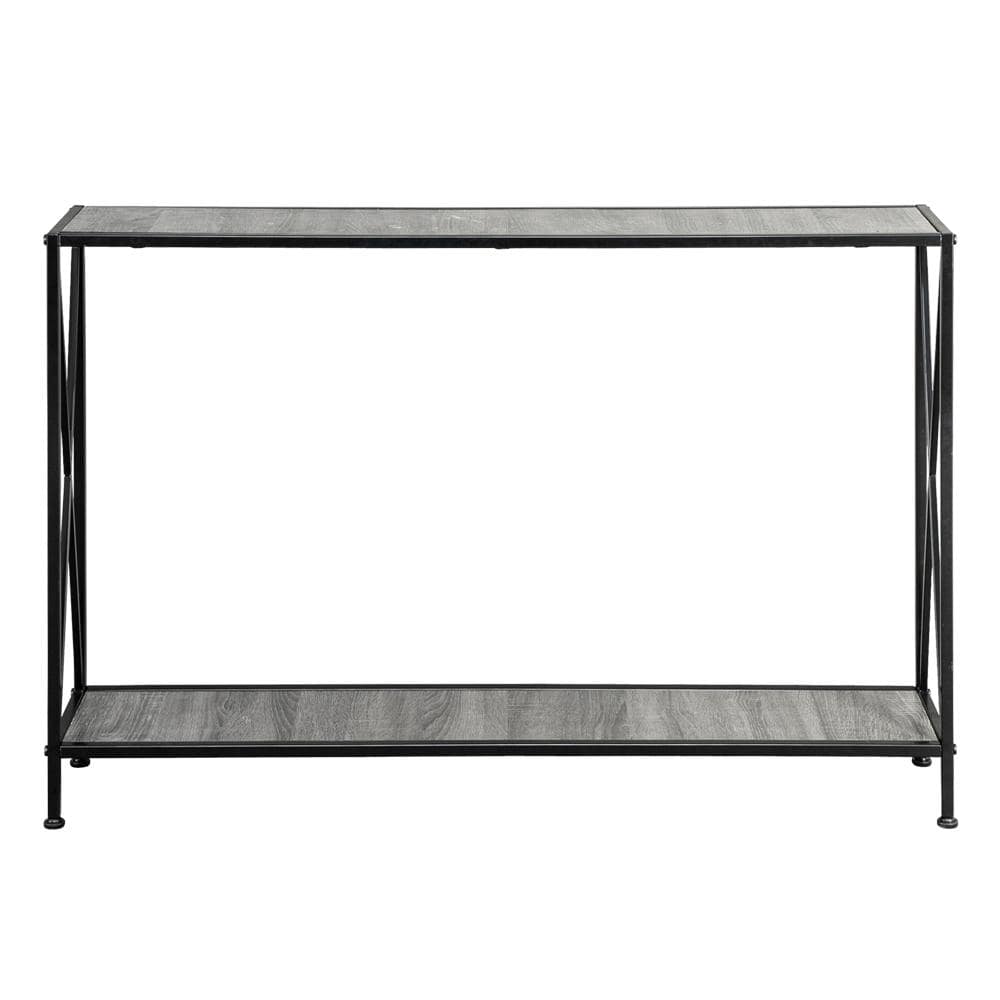 Outopee 47.24 in. Standard Rectangle Black Wood Console Table with ...