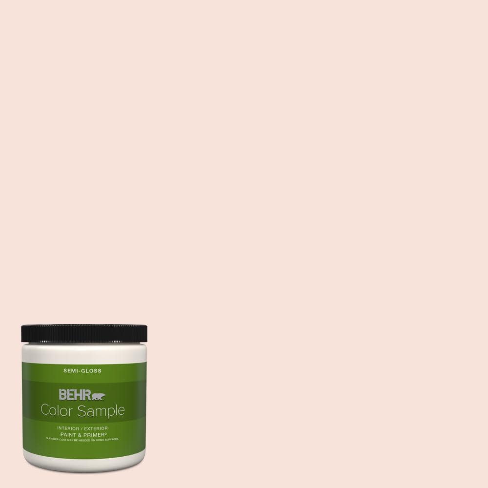 BEHR PREMIUM PLUS 8 oz. #210C-1 Angel Blush Semi-Gloss Interior ...