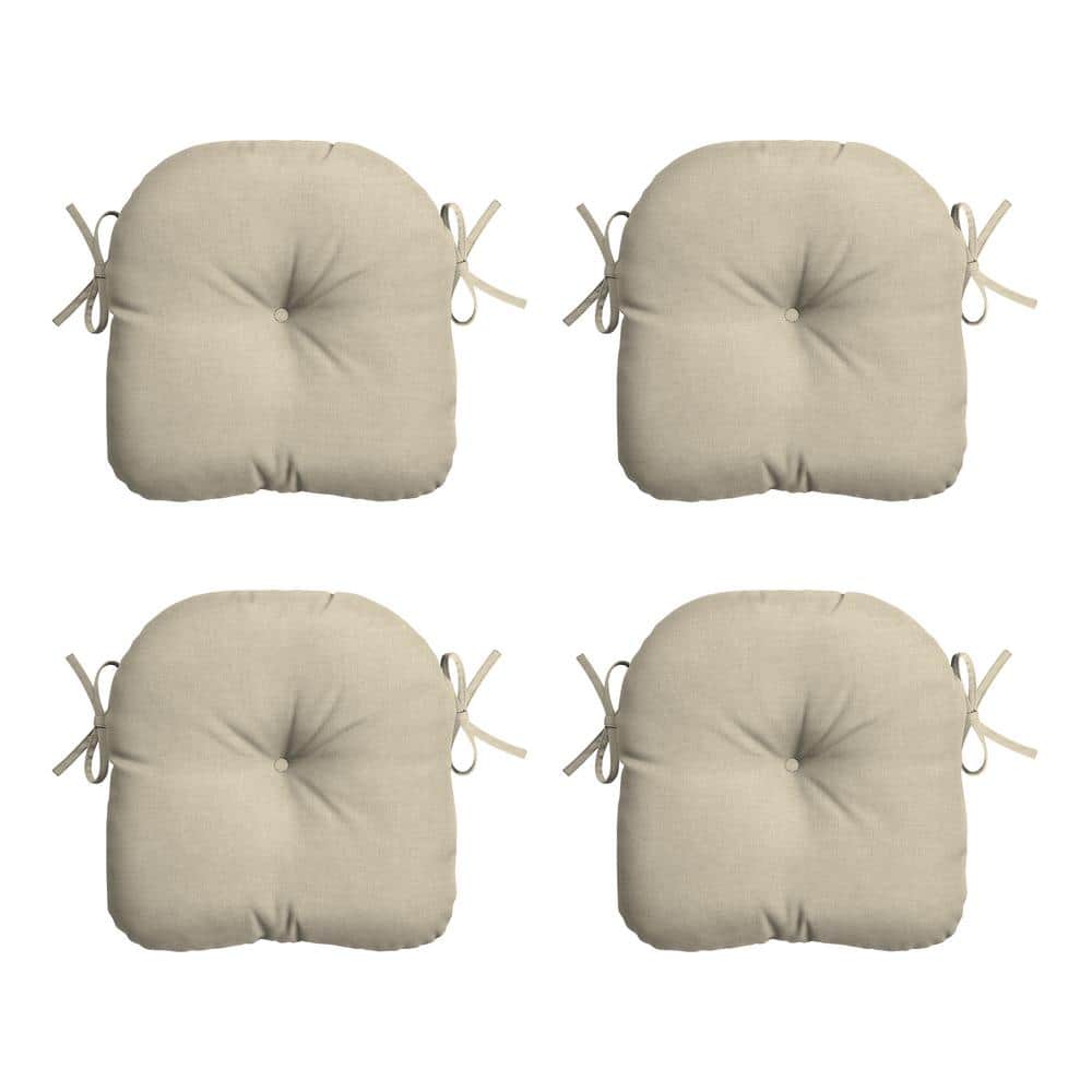 ARDEN 14.5 in. x 15 in. Tan Leala Rectangle Outdoor Seat Cushion (4 ...