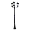 Acclaim Lighting Richmond 3-Head Matte Black Outdoor Surface-Mount Post ...