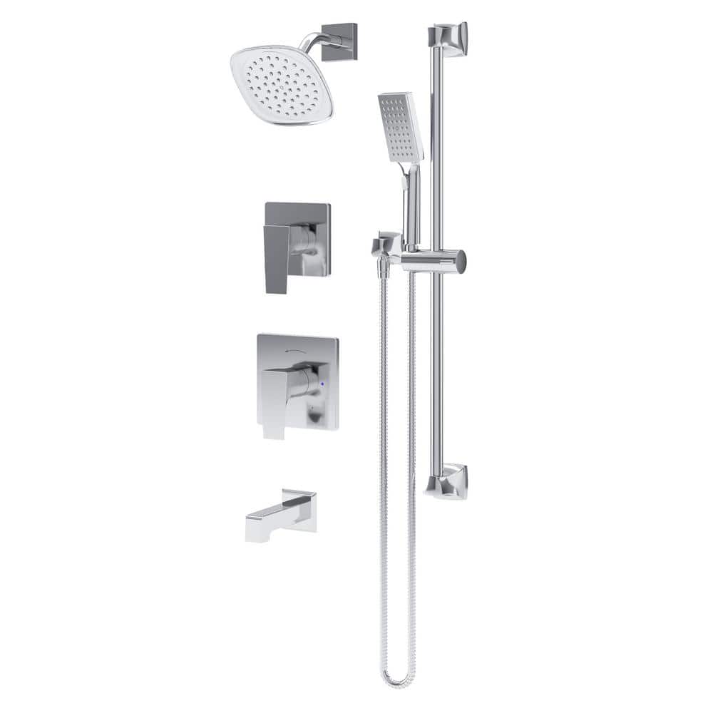 Symmons Verity 2-Handle Tub and Shower and Hand Shower Trim Kit - 1.5 ...