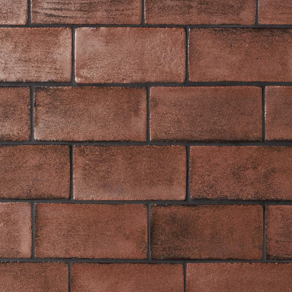 Ivy Hill Tile Orion Copper 3.93 in. x 7.87 in. Glazed Terracotta Clay ...