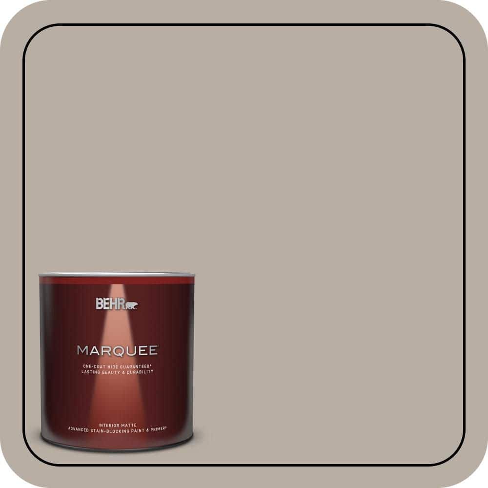 BEHR MARQUEE 1 qt. #T18-08 Off the Grid Matte Interior Paint & Primer ...