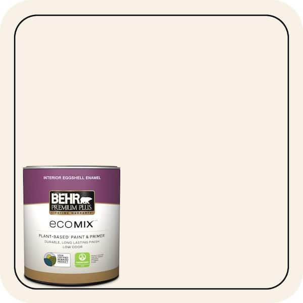 BEHR PREMIUM PLUS 1 qt. #ECC-16-2 Bright Moon Eggshell Enamel EcoMix ...