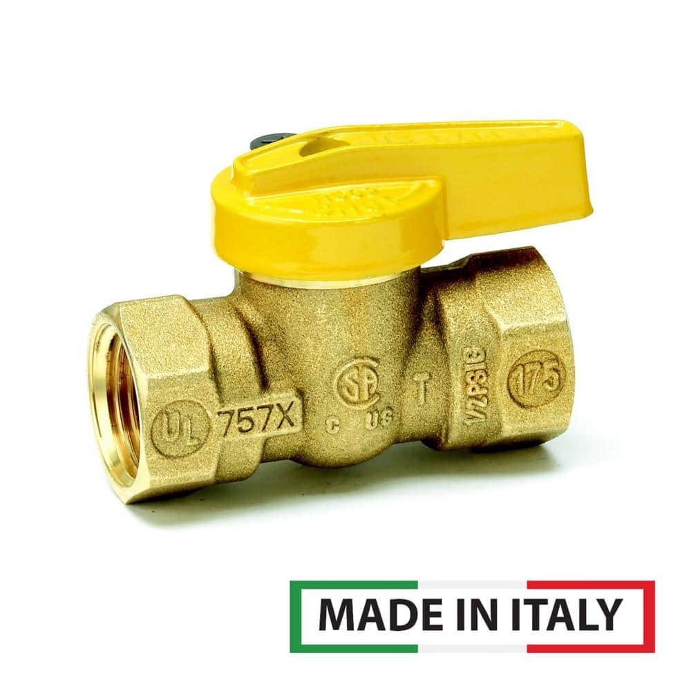 Everbilt 1/2 in. FIP x 1/2 in. FIP Lever Handle Brass Gas Ball Valve ...