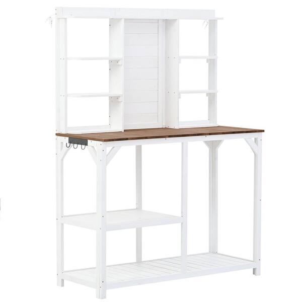 47.2 in. W x 64.6 in. H Outdoor Potting Bench Table Garden Potting ...