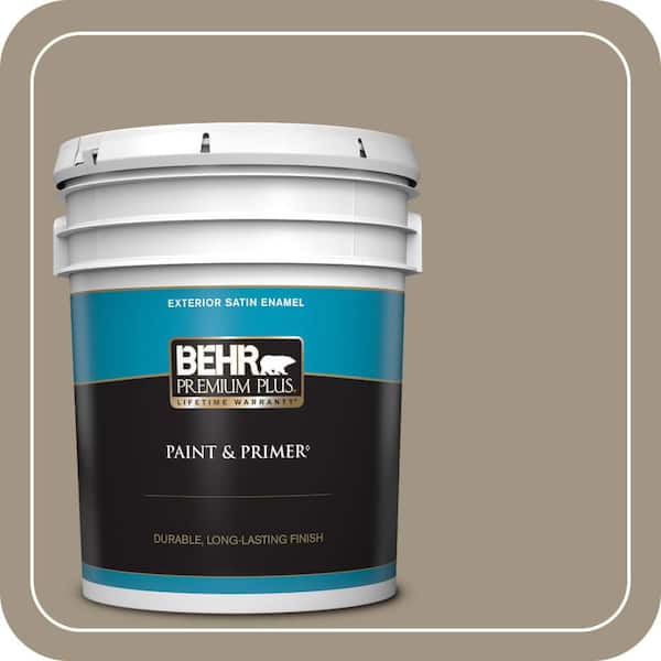 BEHR PREMIUM PLUS 5 gal. #ECC-43-2 Bridle Path Satin Enamel Exterior ...