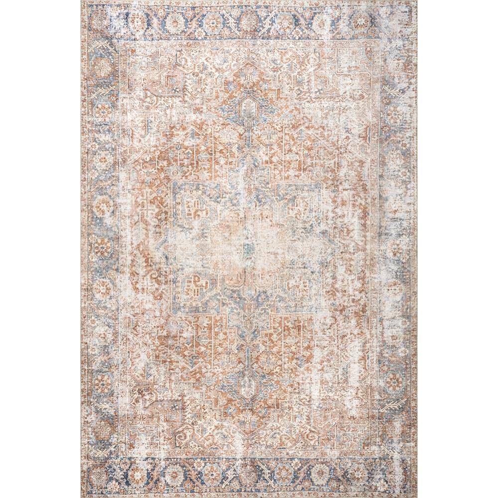 nuLOOM Brianna Traditional Distressed Rust 5 ft. x 8 ft. Indoor Area ...