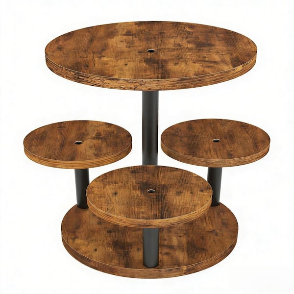 Esepony 2-Tier Round Wood Cupcake and Cake Stand for Party, Wedding and ...