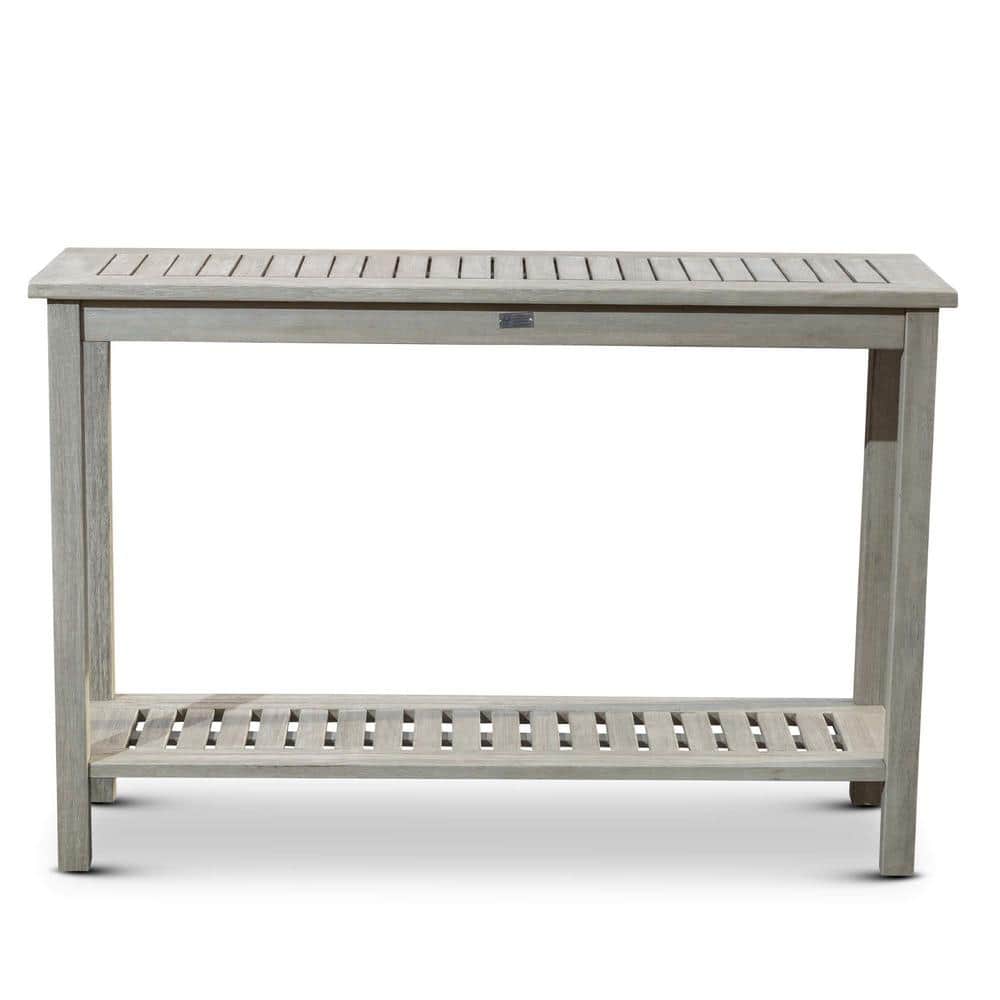 TIRAMISUBEST Wood Outdoor Bar Console Table in Gray B046ZBW60598 - The ...