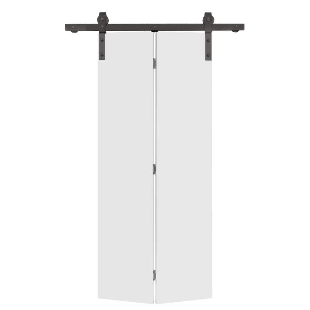 CALHOME 24 in. x 80 in. Primed White Smooth Flush Hardboard Hollow Core ...