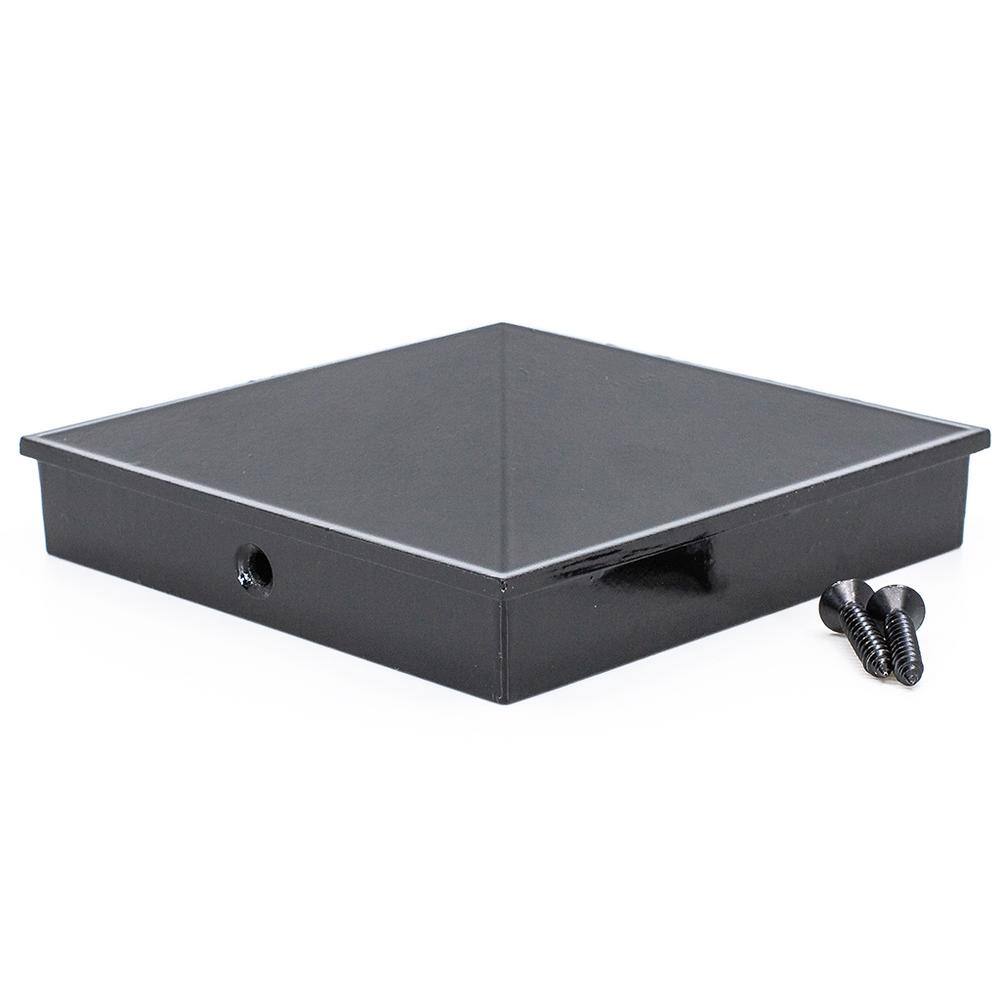 5.5 in. x 5.5 in. Aluminum Pyramid Post Cap PC-ALBL55 - The Home Depot