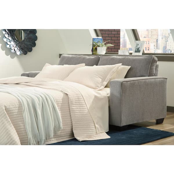 Signature DESIGN BY ASHLEY Altari 85 in. Gray Solid Polyester Queen ...