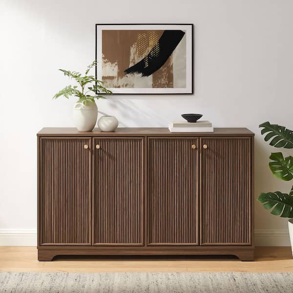 CROSLEY FURNITURE Naomi Walnut Wood Buffet CF4235-WA - The Home Depot