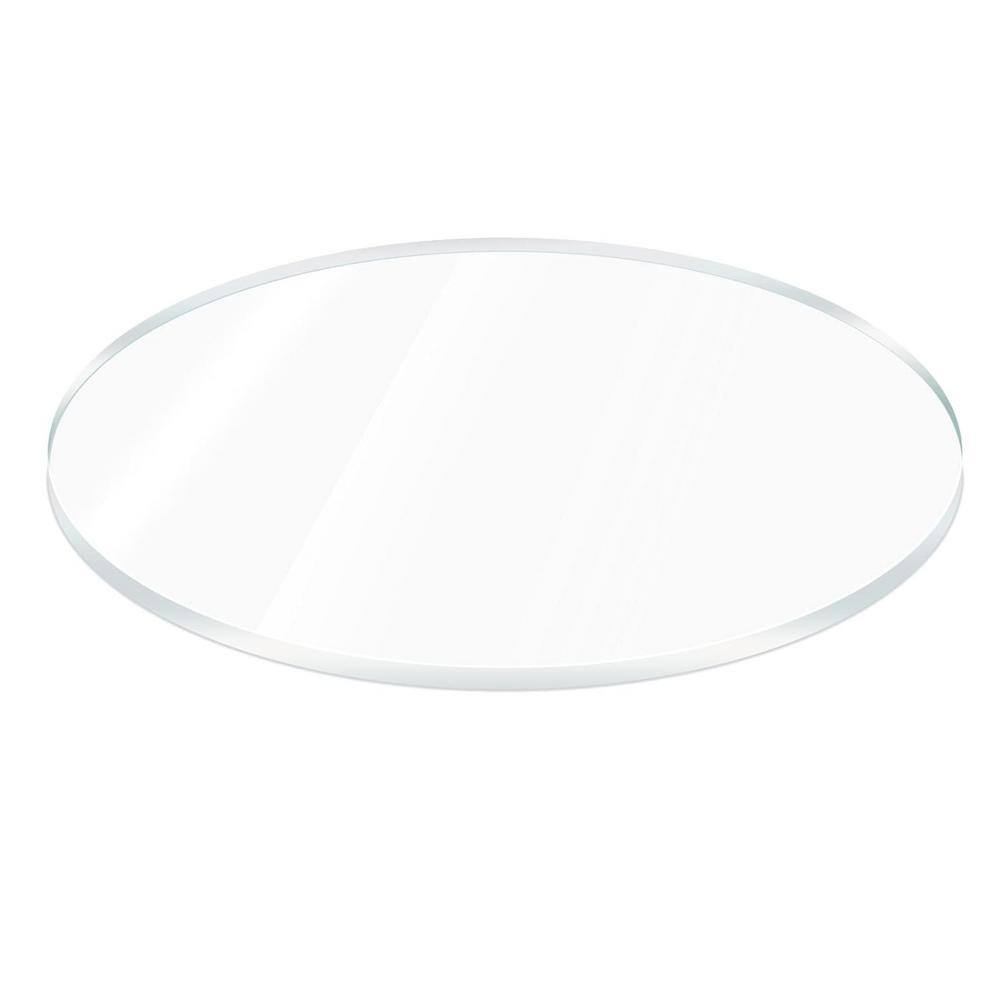 Pro Space 19 in. x 19 in. x 1/4 in. Circle Clear Acrylic Cut Plexiglass ...