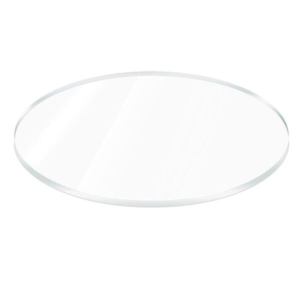 Pro Space 19 in. x 19 in. x 1/4 in. Circle Clear Acrylic Cut Plexiglass ...