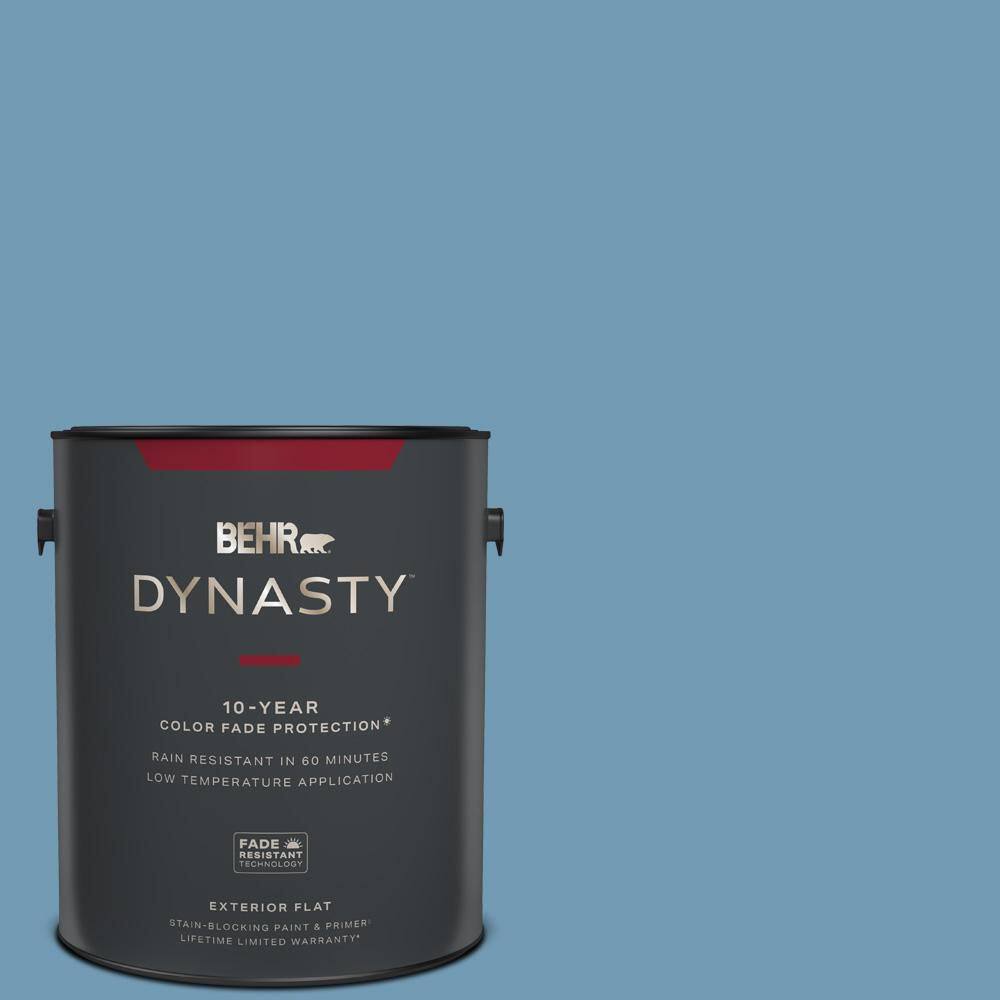 BEHR DYNASTY 1 gal. #560D-5 Ocean View Flat Exterior Stain-Blocking ...