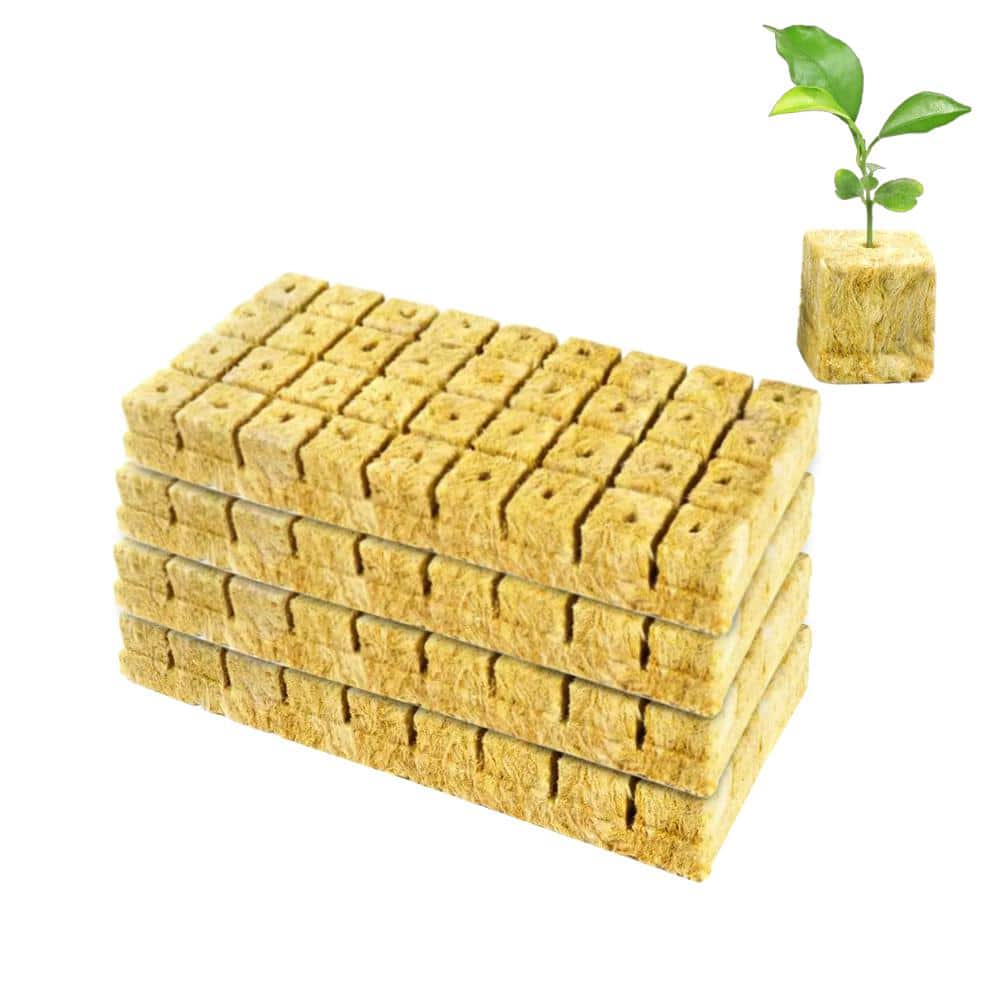 Wellco 1.2 in. Rockwool Grow Blocks for Hydroponics Soilless ...