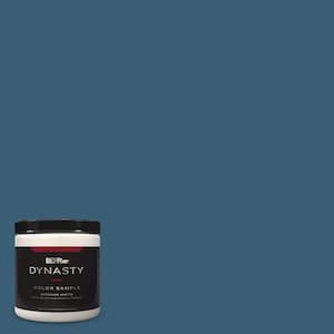 BEHR MARQUEE 1 qt. #S490-7 Superior Blue Semi-Gloss Enamel Exterior ...
