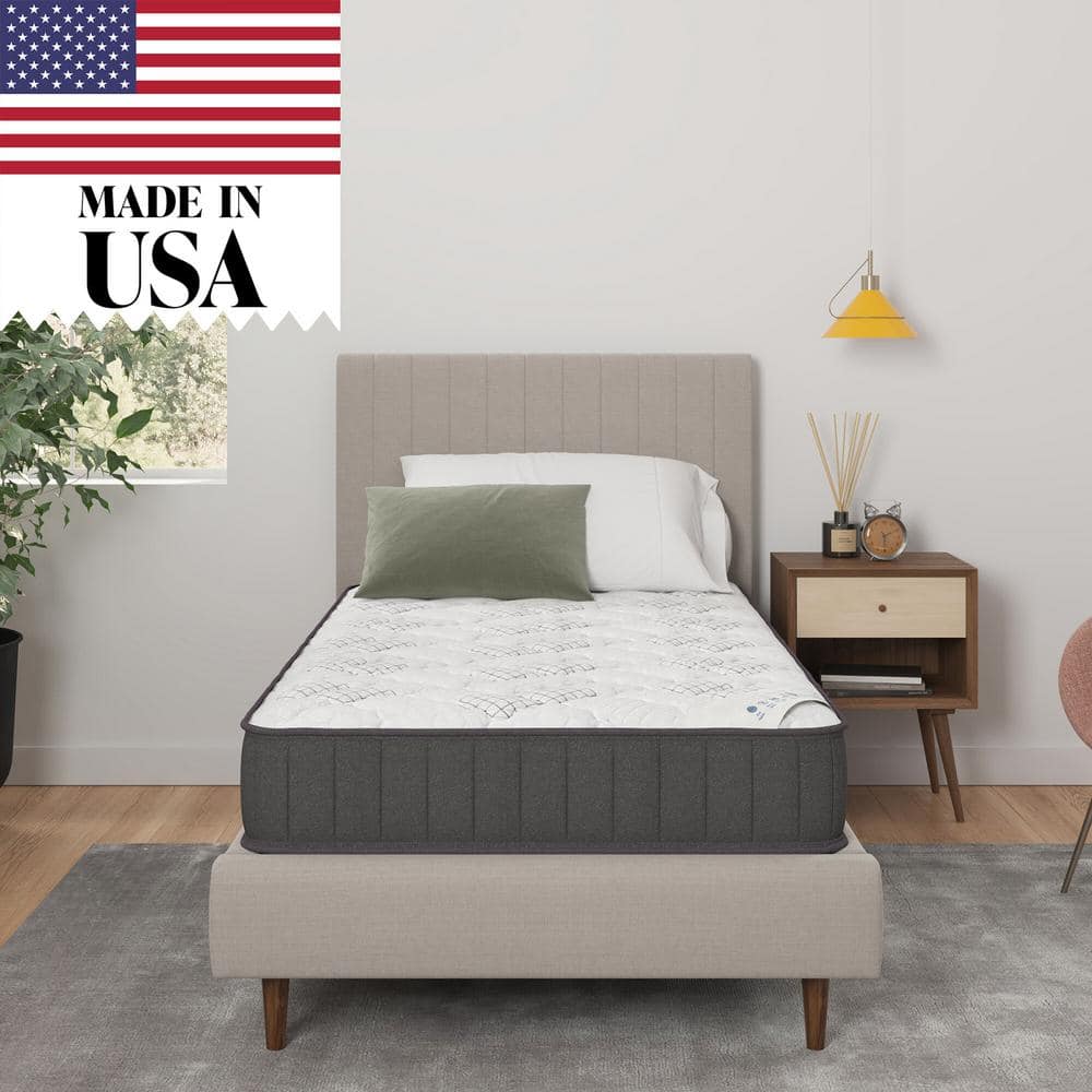 Ottomanson Infinity 9 in. Twin Made in USA Firm Hybrid Mattress Cool Airflow with Edge to Edge Pocket Coil Bed in A Box Ottopedic