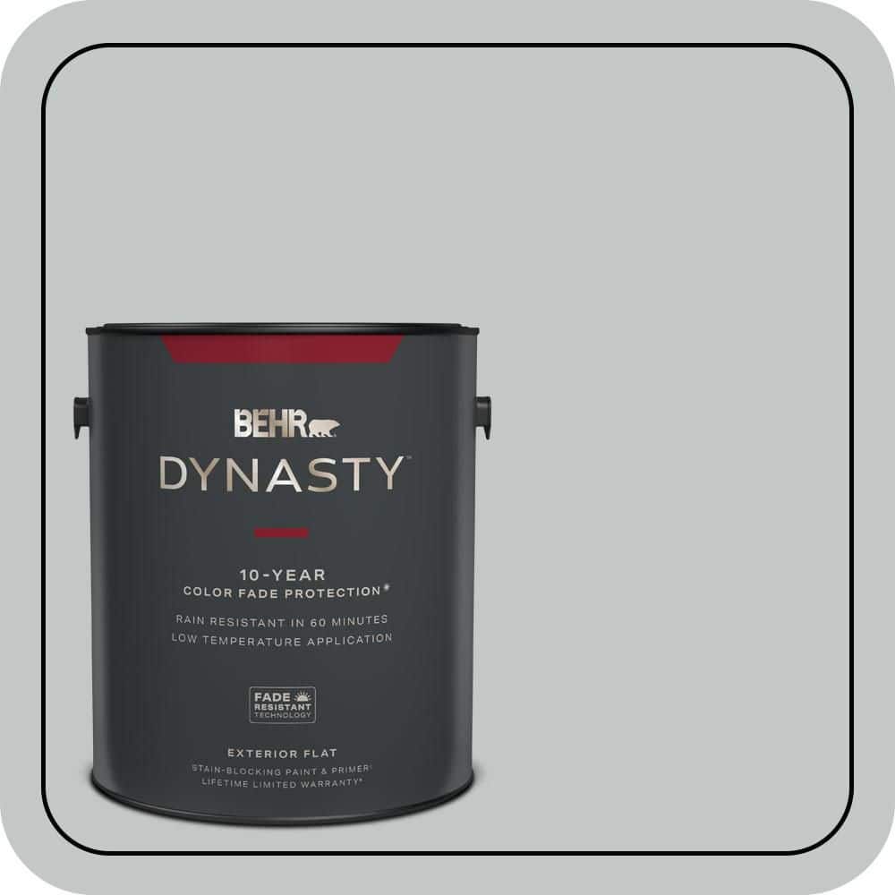 BEHR DYNASTY 1 gal. #N450-2 Zero Gravity Flat Exterior Stain-Blocking ...