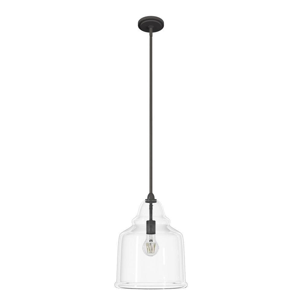 Hunter Dunshire 1-Light Noble Bronze Island Pendant Light with Clear ...