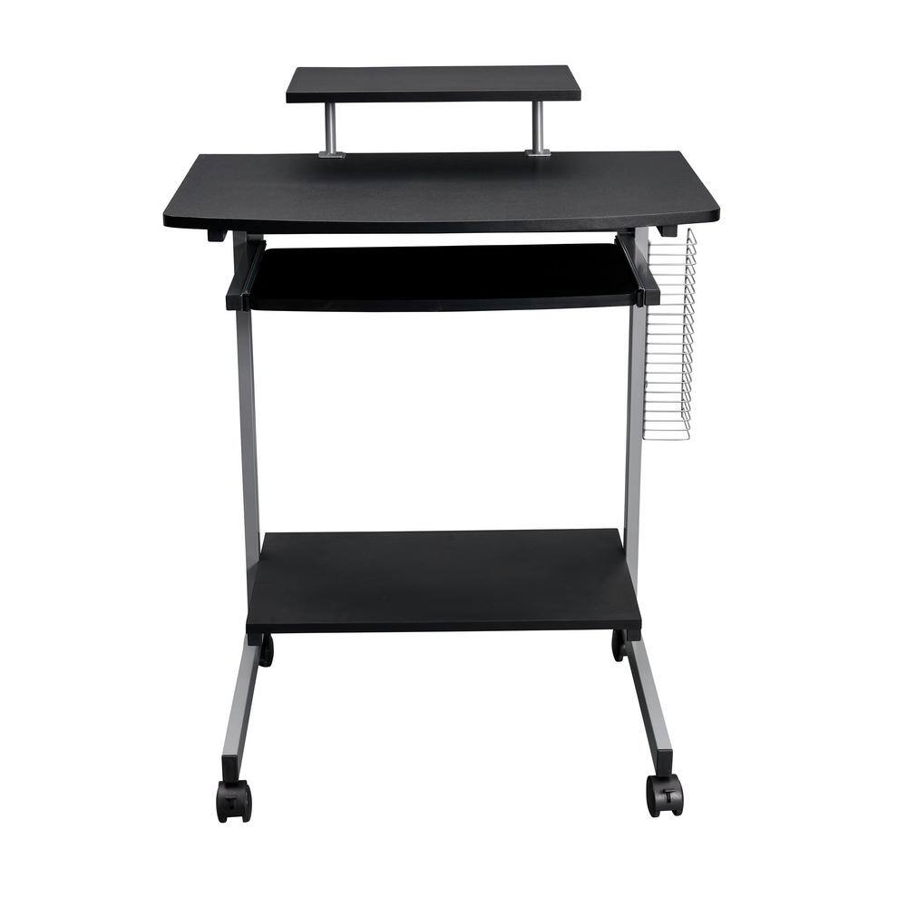 27.5 in. Rectangular Graphite Compact Computer Desk with Storage TECH ...