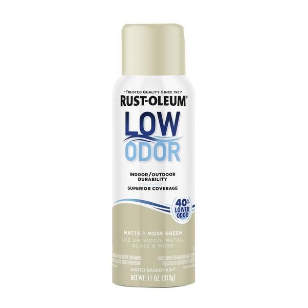 Rust-Oleum Low Odor 11 oz. Matte Moss Green Low Odor Water-Based Spray ...