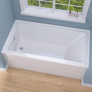 Zeafive Vub 60 in. x 30 in. Alcove Soaking Bathtub with Right Drain ...