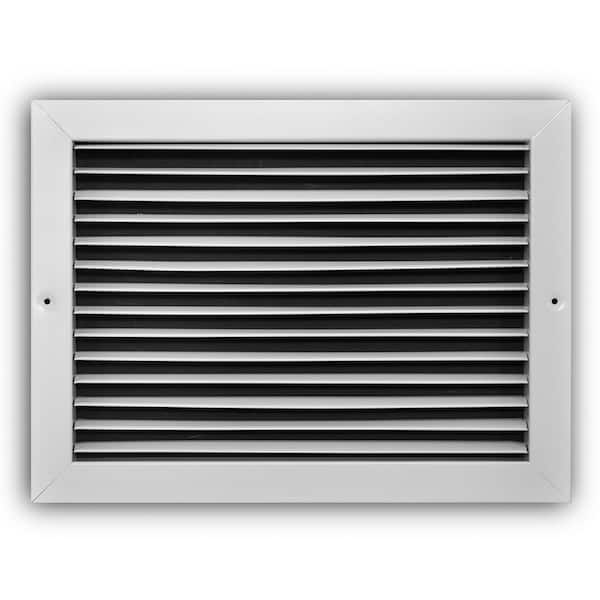 Everbilt 14 in. x 6 in. Steel Fixed Bar Return Air Grille in White ...