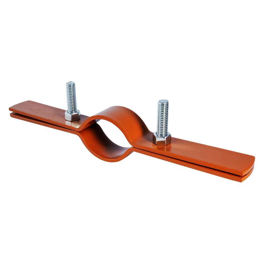 PLUMBFLEX 4 in. Riser Clamp in Copper Epoxy Coated Steel 04CLRSEC - The ...