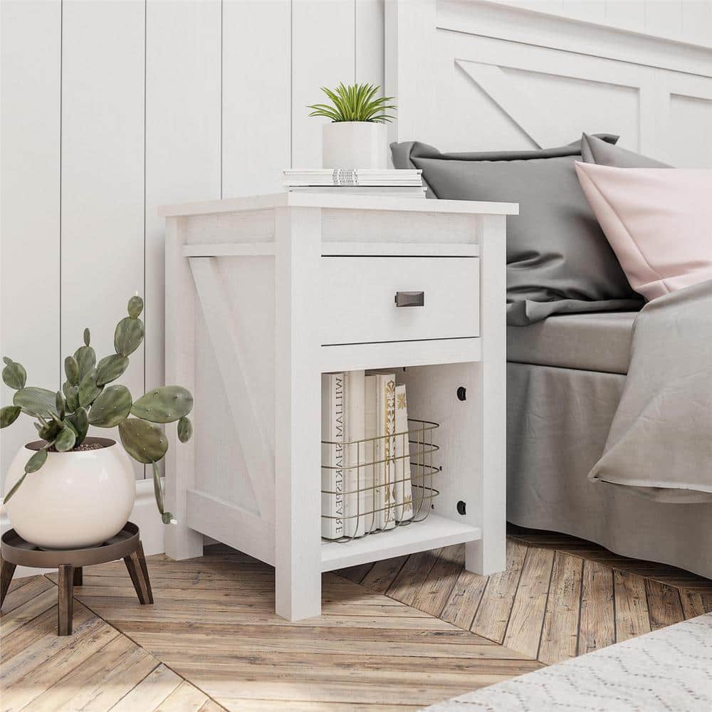 Ameriwood Brownwood Ivory Oak Nightstand HD26127 - The Home Depot