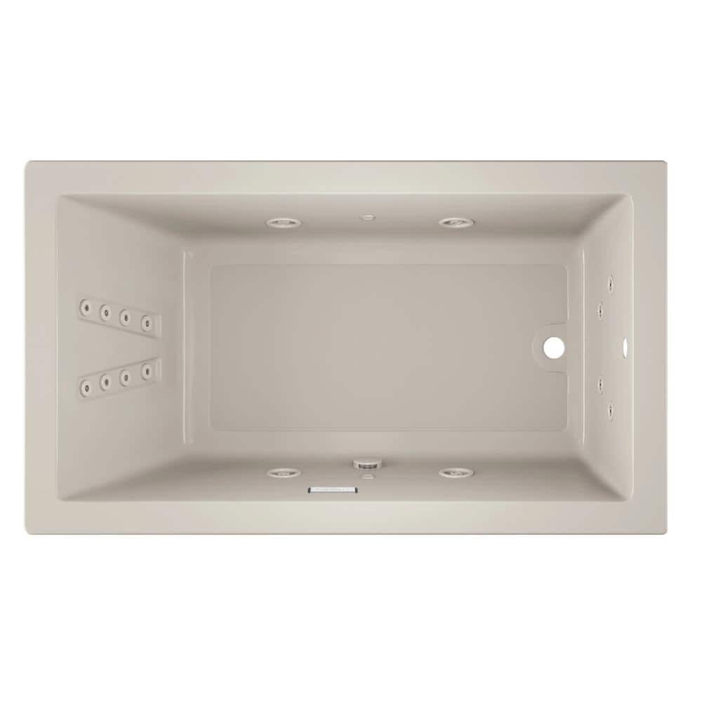 JACUZZI SOLNA 72 in. x 42 in. Rectangular Whirlpool Bathtub with Right ...