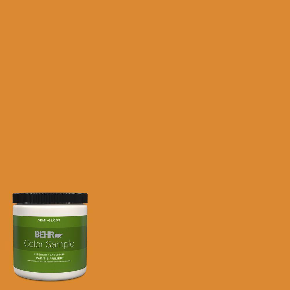 BEHR PREMIUM PLUS 8 oz. #280B-7 Status Bronze Semi-Gloss Interior ...