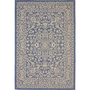 Unique Loom Outdoor Allover Navy Blue 5' 0 x 8' 0 Area Rug 3135508 ...