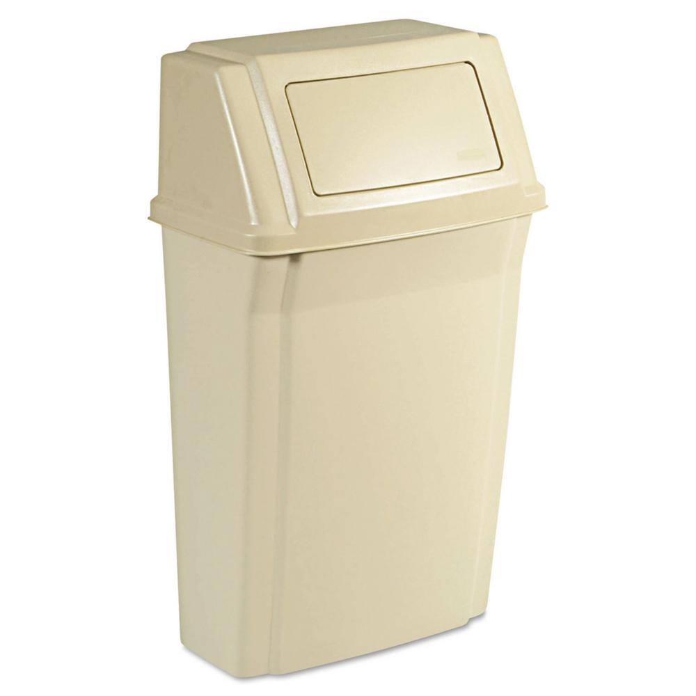 Reviews for Rubbermaid Commercial Products Slim Jim 15 Gal. Beige Wall ...
