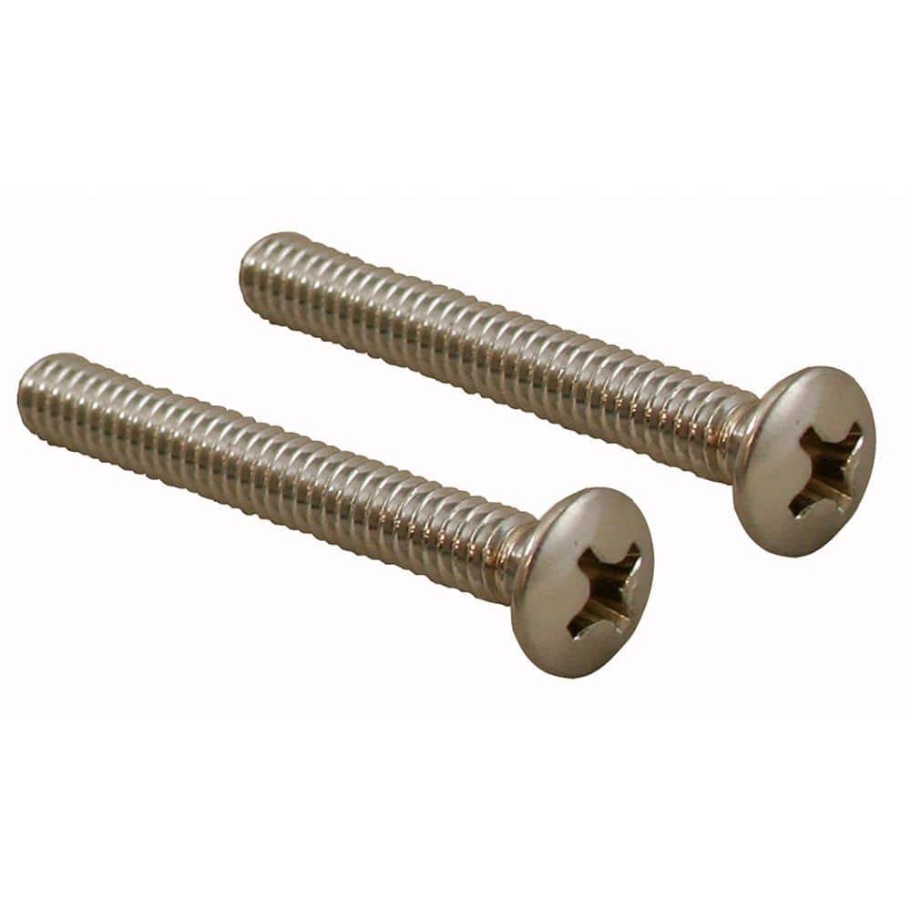 JONES STEPHENS 1/4 in. x 2 in. Bath Waste and Overflow Faceplate Screws ...