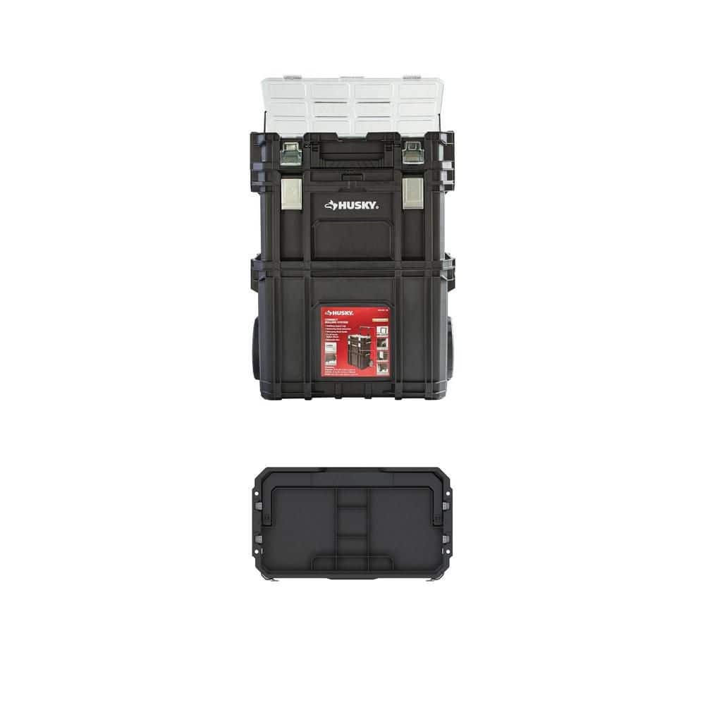 Husky 22 in. Connect Rolling System Tool Box and Connect Stackable 2 ...