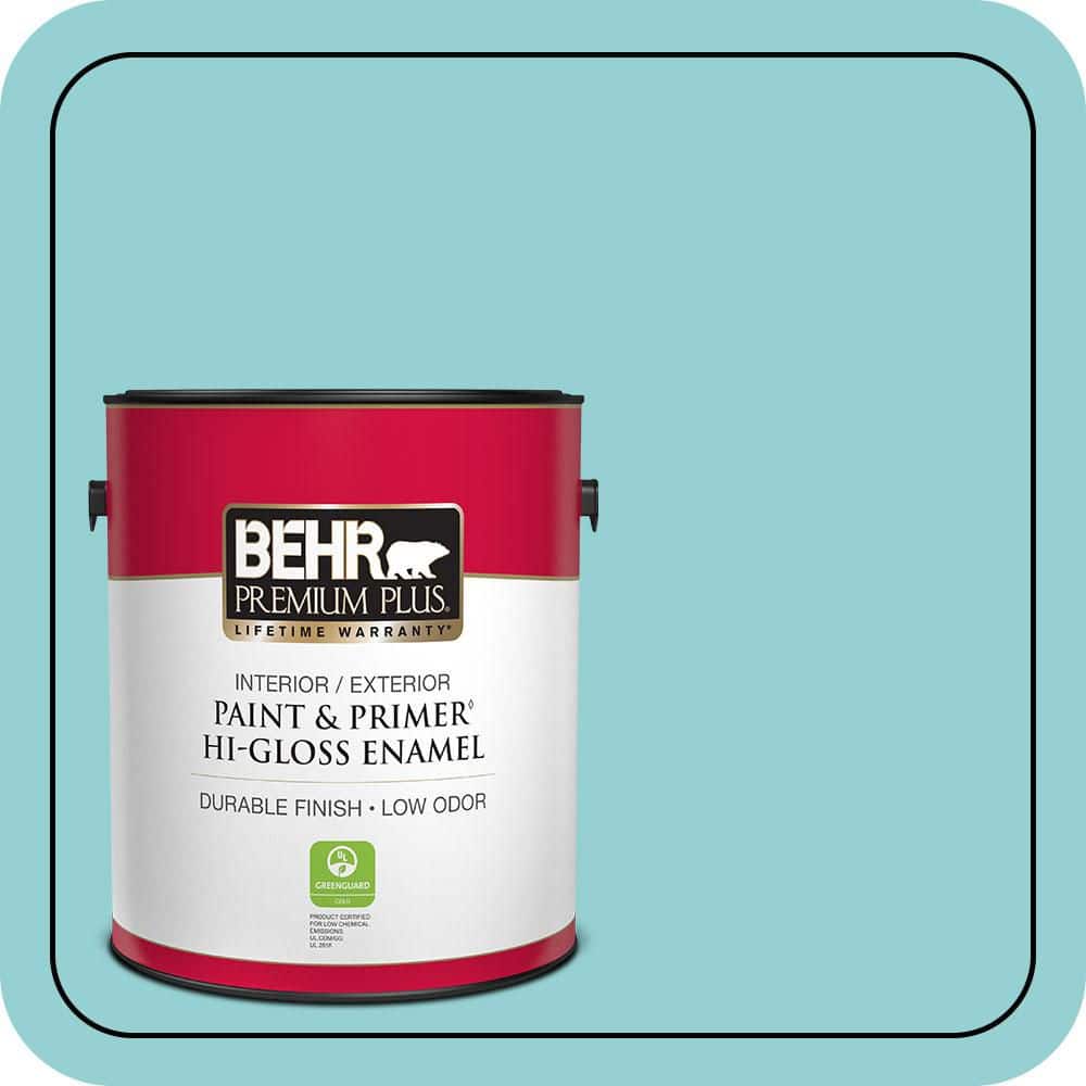 BEHR PREMIUM PLUS 1 gal. #M460-3 Big Surf Hi-Gloss Enamel Interior ...
