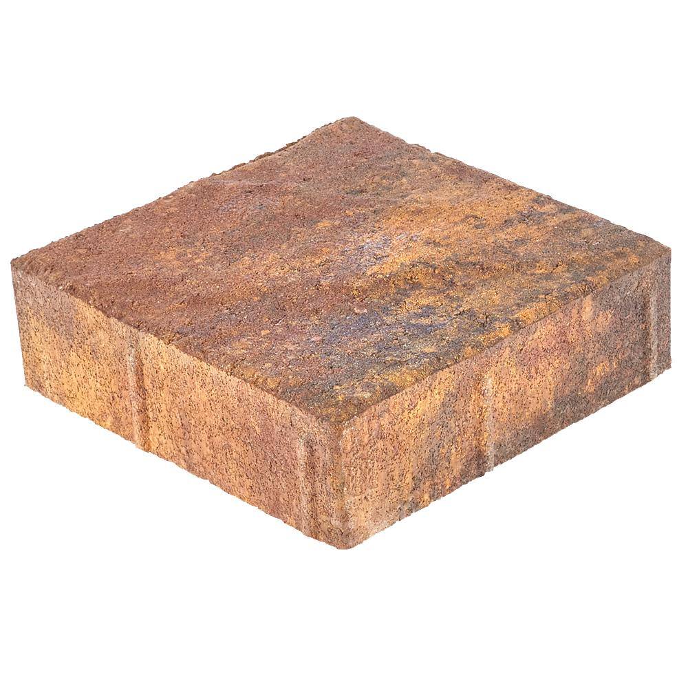 Pavestone Valenda Medium 7.75 in. x 7.75 in. x 2.25 in. Indian Summer ...