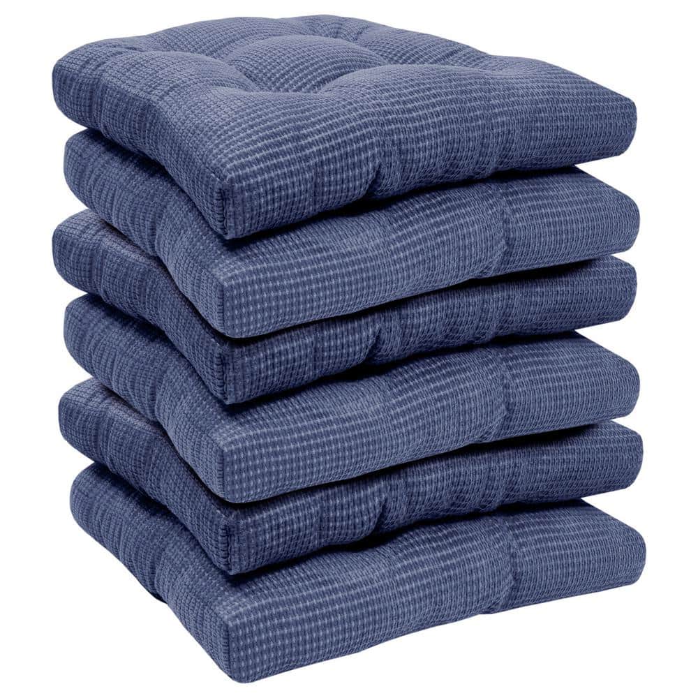 Sweet Home Collection Fluffy Tufted Memory Foam Square 16 in. x 16 in ...