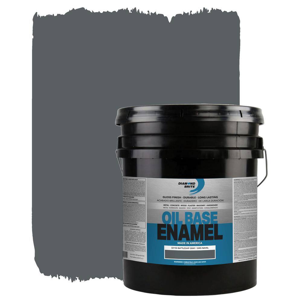 Reviews for Diamond Brite Paint 5 Gal. Battleship Gray Oil Base Enamel ...