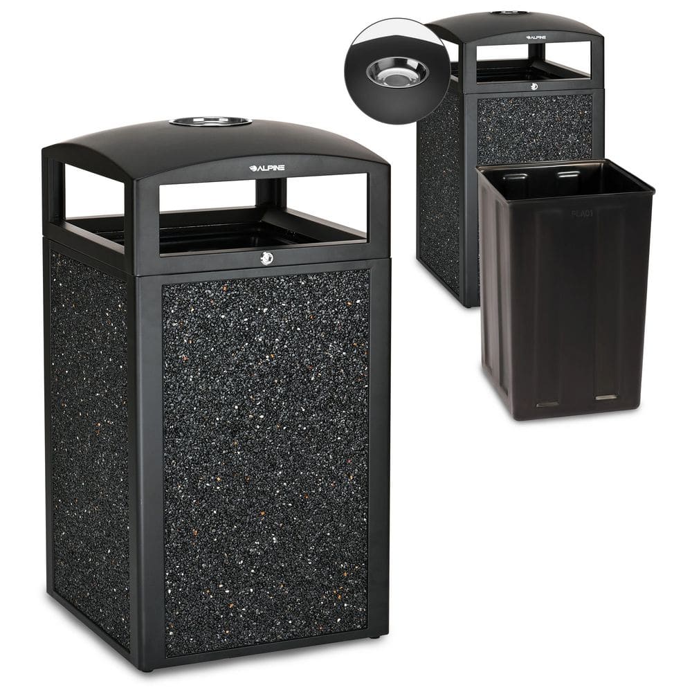 Alpine Industries 40 Gal. Gray Stone All-Weather Outdoor Commercial ...