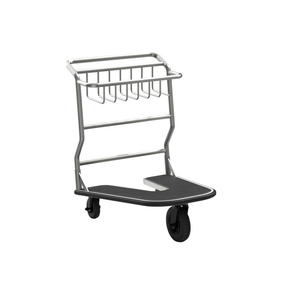Suncast Commercial Metal Wheeled Nesting Luggage Cart With Rubber ...