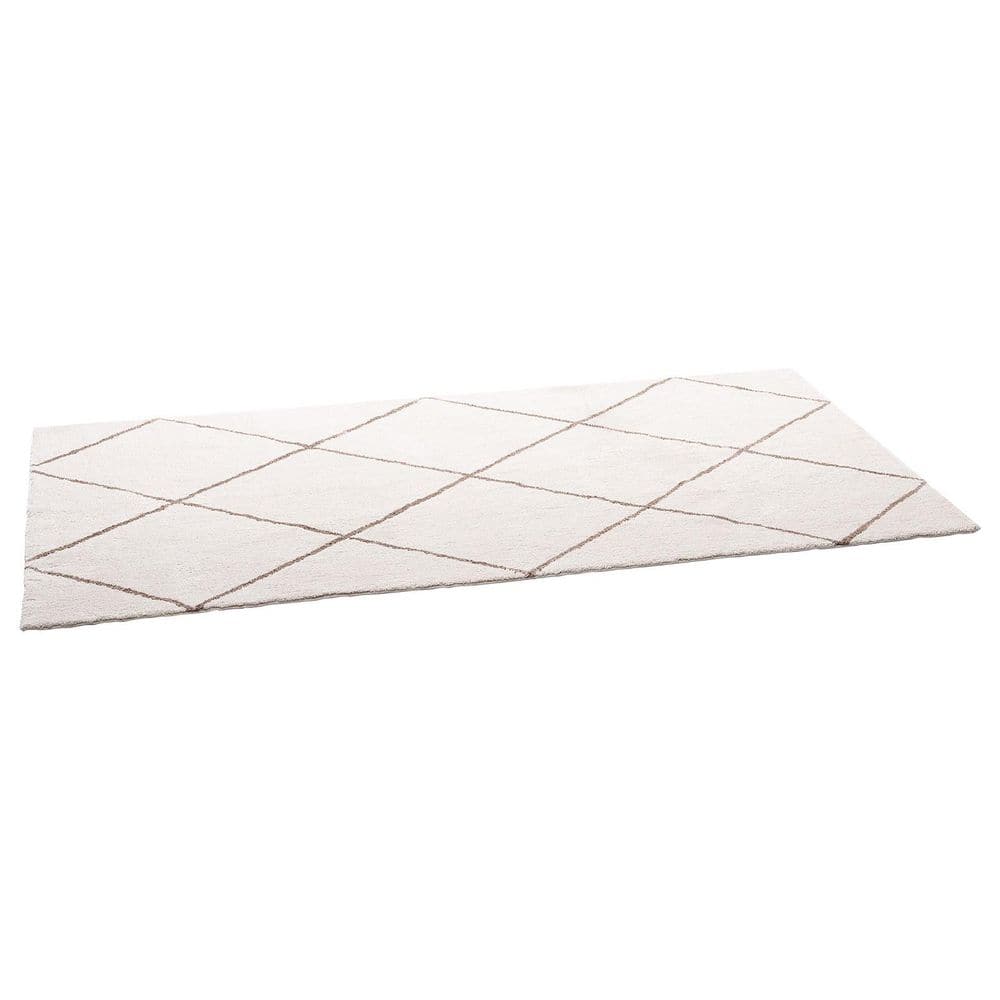 SKYSHALO 6 x 9 ft. Beige Indoor Plush, Plush Carpet, Furry with Long ...