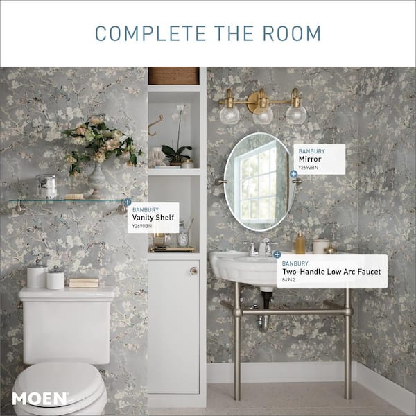 MOEN Banbury 23 in. W x 26 in. H Oval Frameless Tilt Wall Bathroom ...